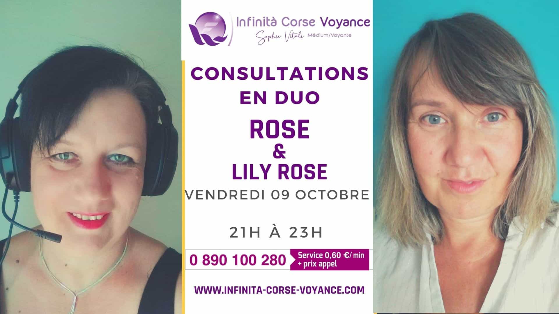 Lily Rose & Rose en consultation duo par audiotel le vendredi 09 ...